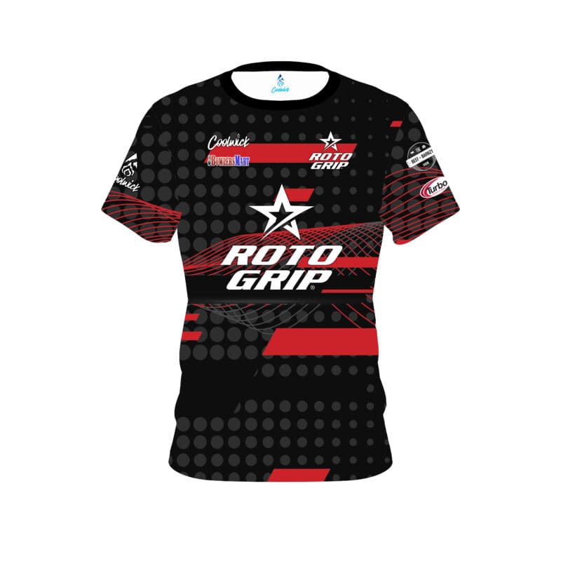 Stu Williams Red Black Pixel CoolWick Bowling Jersey - Beef & Barnzy Show